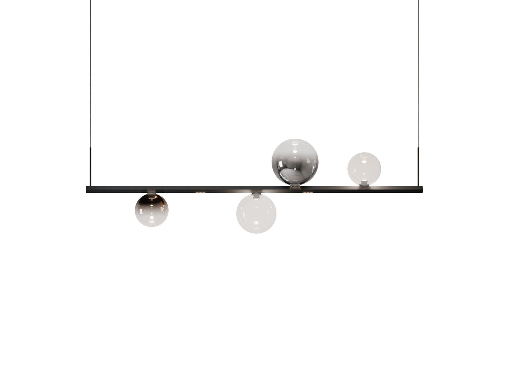 RANDOM STICK LED blown glass pendant lamp By LODES