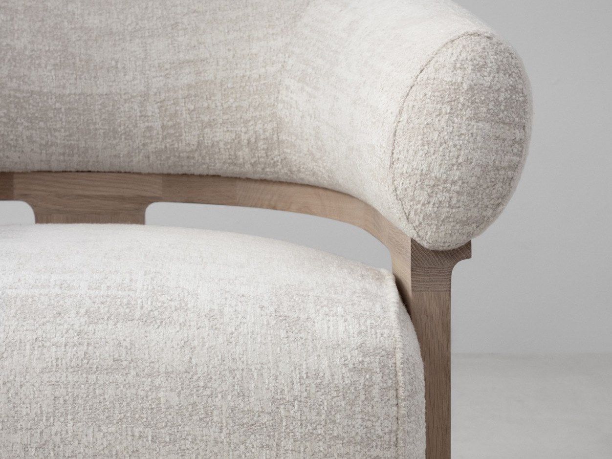 LOLA Fabric armchair with armrests By District Eight | design D8 Studio