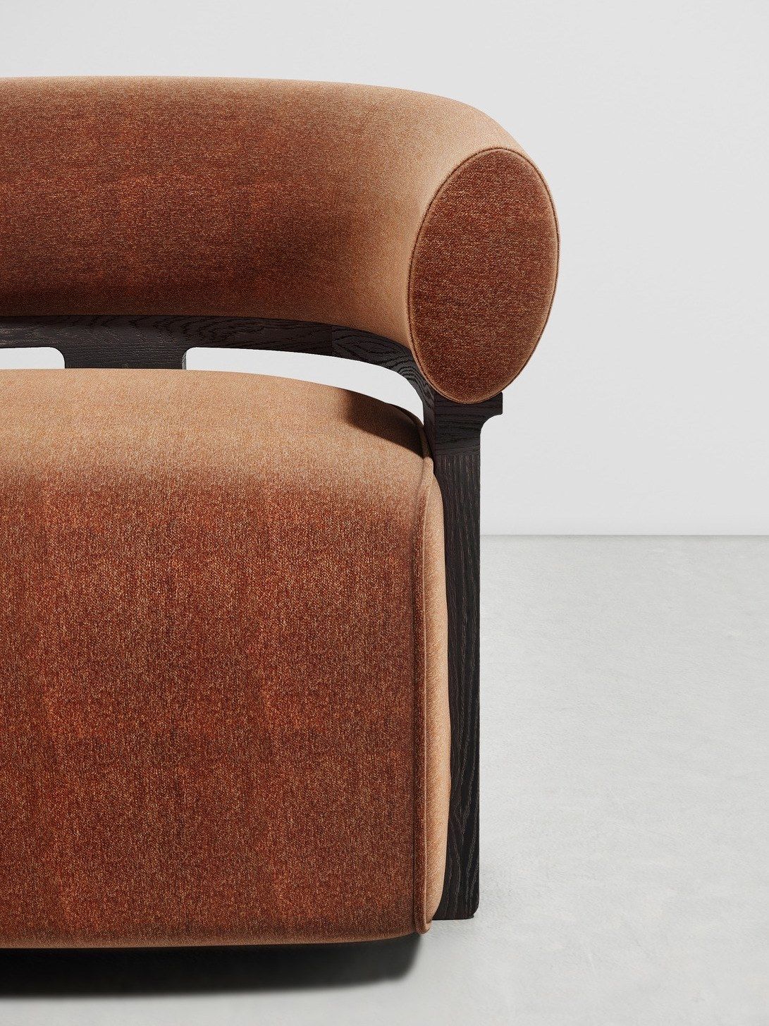 LOLA Fabric armchair with armrests By District Eight | design D8 Studio