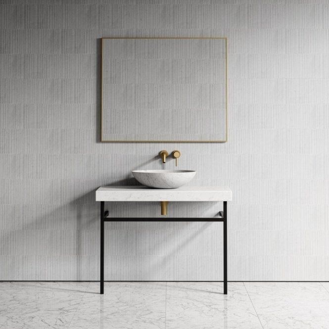 LOMAZZO | Carrara marble washbasin countertop By LUSSO