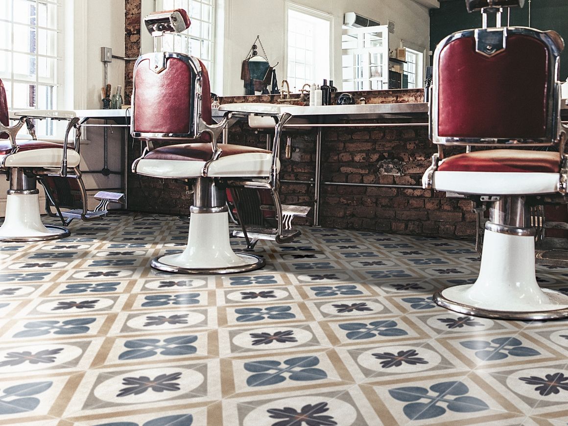 Full-body porcelain stoneware wall/floor tiles with encaustic effect ...