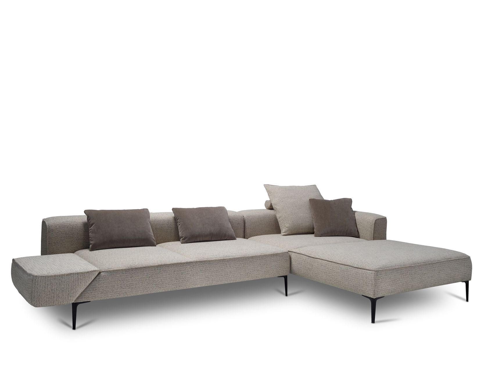 Fabric sofa with chaise longue LONGUEVILLE LANDSCAPE Longueville ...