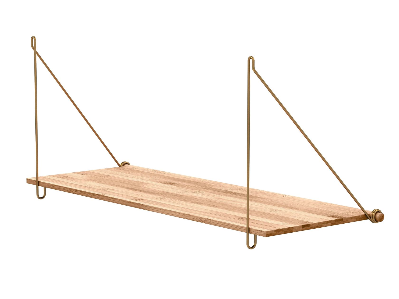 Bamboo wall shelf LOOP SHELF By We Do Wood design Sebastian Jørgensen