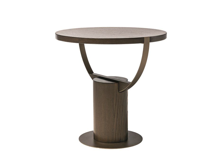 LOOP Round wooden side table By Shake