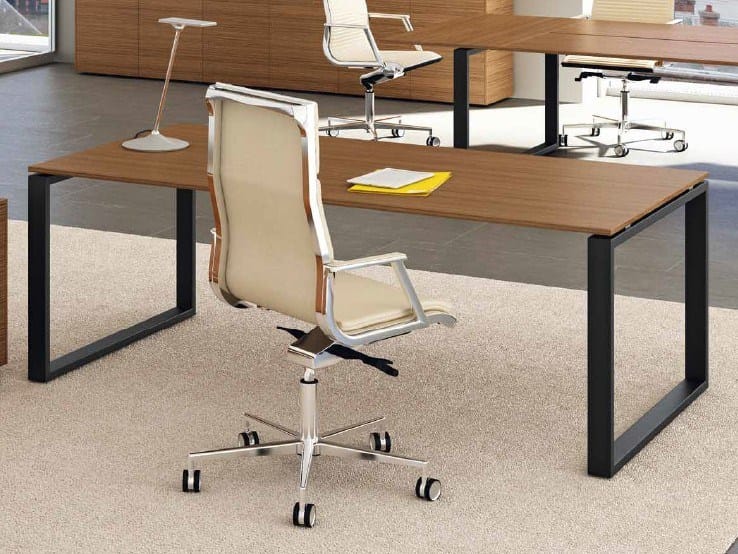 LOOPY Aluminium and wood executive desk By Bralco | design Gianantonio ...