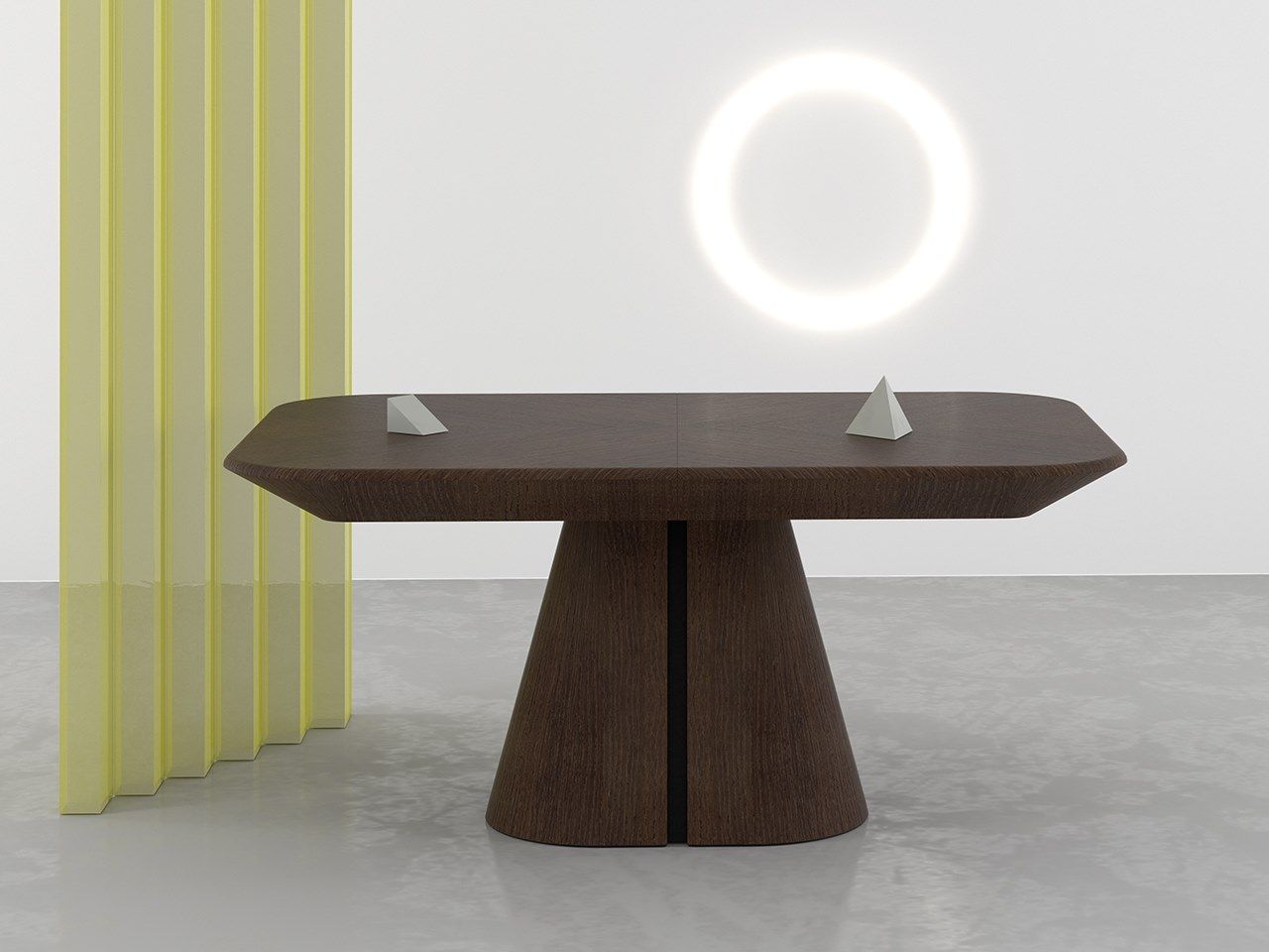 LOTO Extending rectangular wooden table By Piemy | design Giorgio Micoli