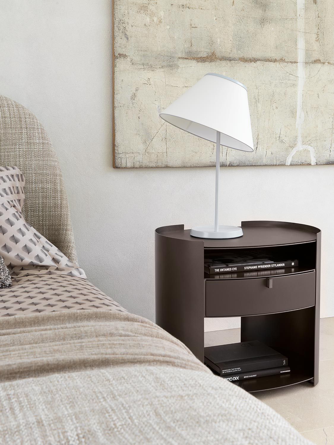 LOTUS Metal bedside table By Flou