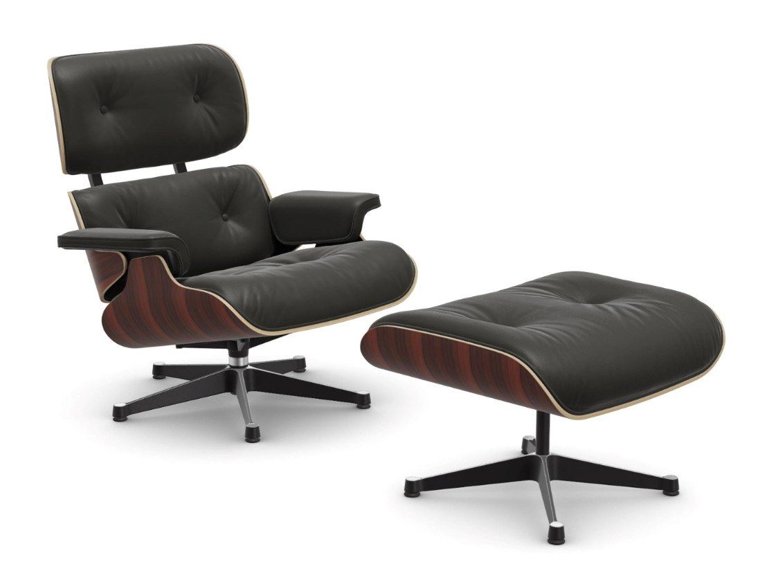 LOUNGE CHAIR & OTTOMAN PALISSANDRO armchair By Vitra design Charles ...