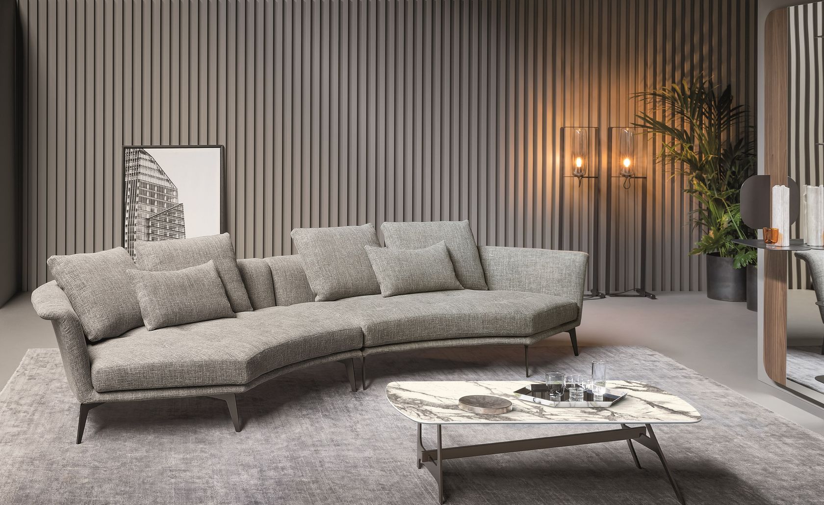LOVY | Divano curvo By Bonaldo design Sergio Bicego