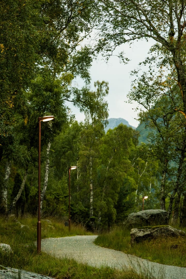 LP CAPSULE LED street lamp on pole By Louis Poulsen | design Henning Larsen