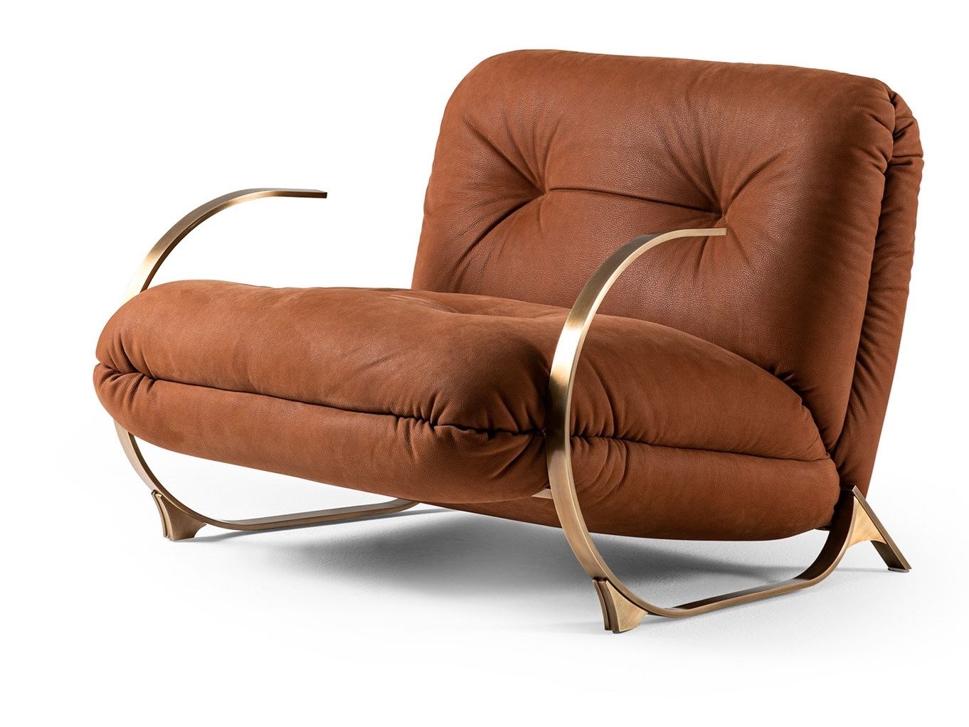 LULU Tufted leather armchair with armrests By HESSENTIA | Cornelio ...