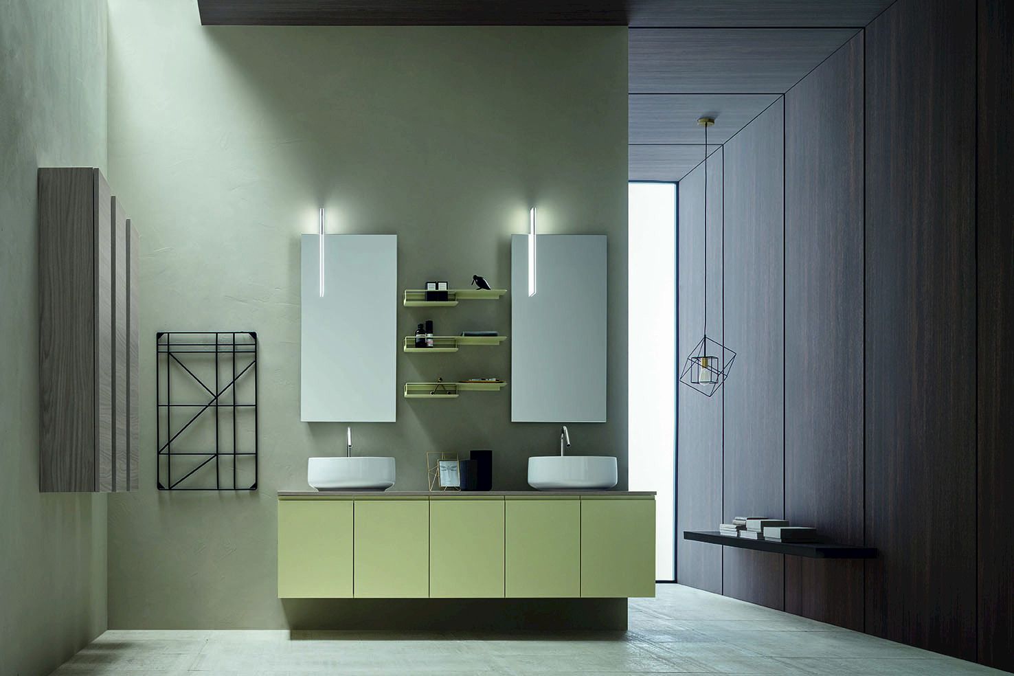 LUMI Specchio rettangolare con illuminazione integrata da parete By ARBLU