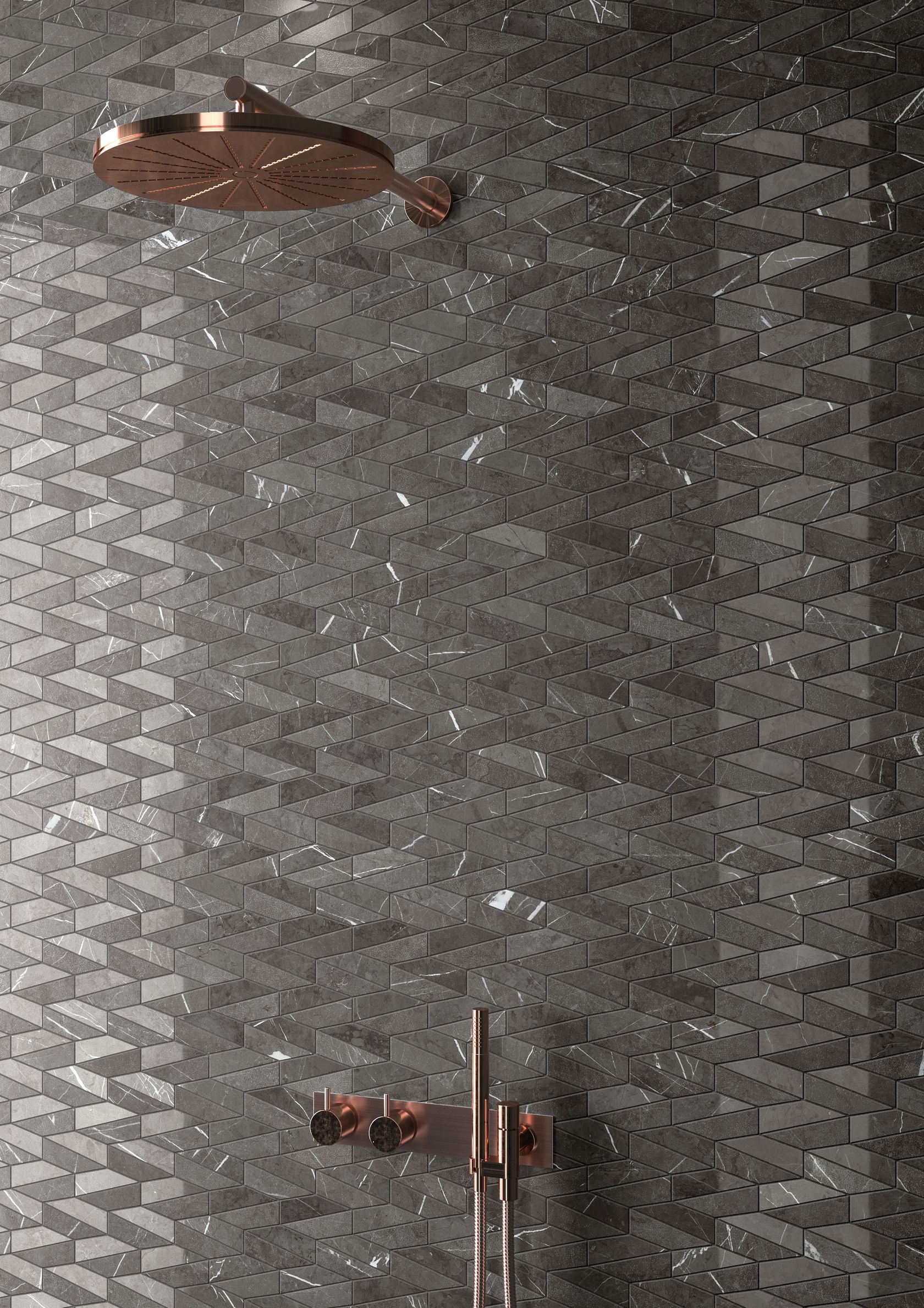 LUX EXPERIENCE PIETRA GREY Porcelain stoneware wall/floor tiles with ...