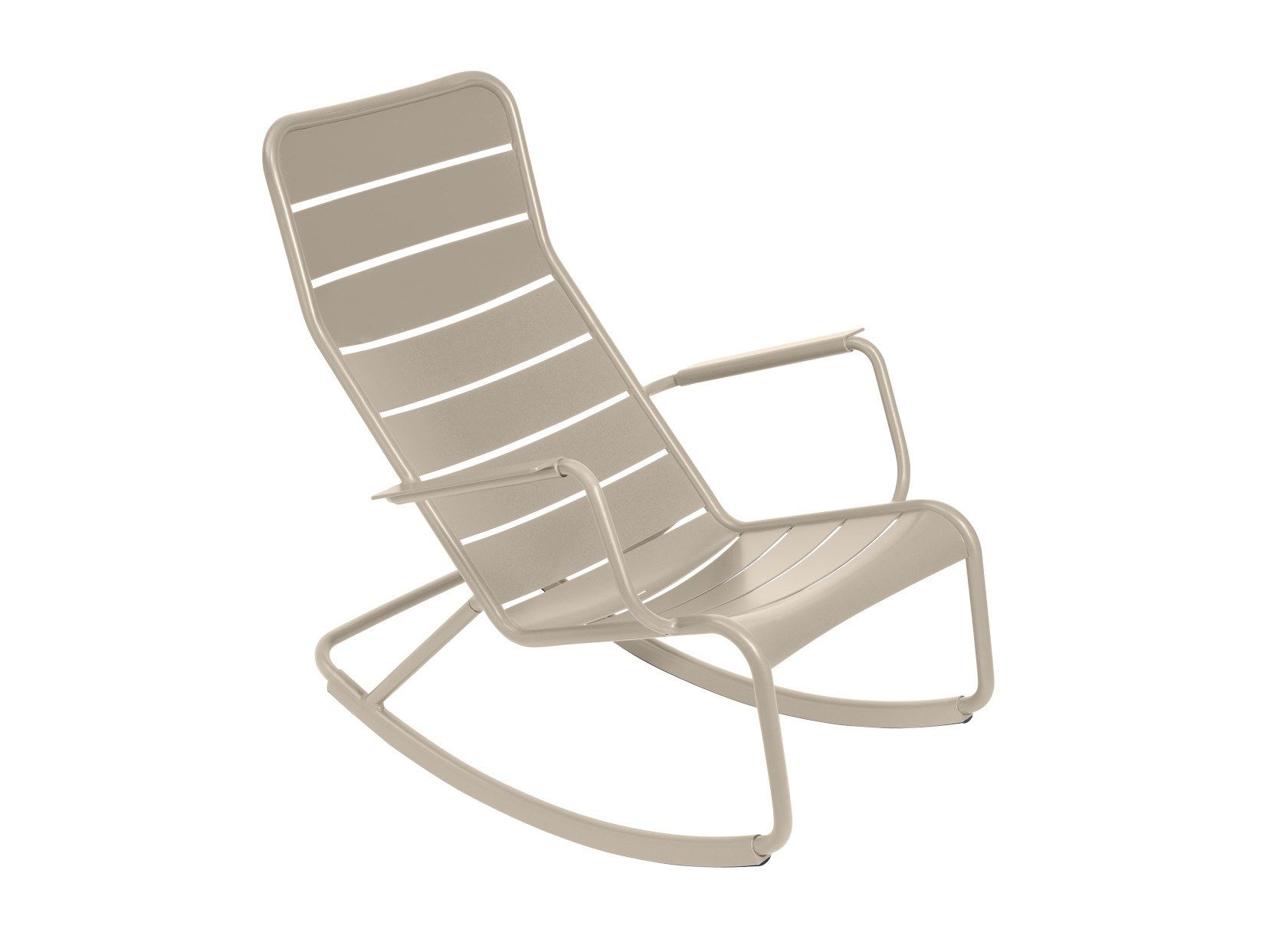 LUXEMBOURG Stackable aluminium garden armchair with armrests By Fermob ...