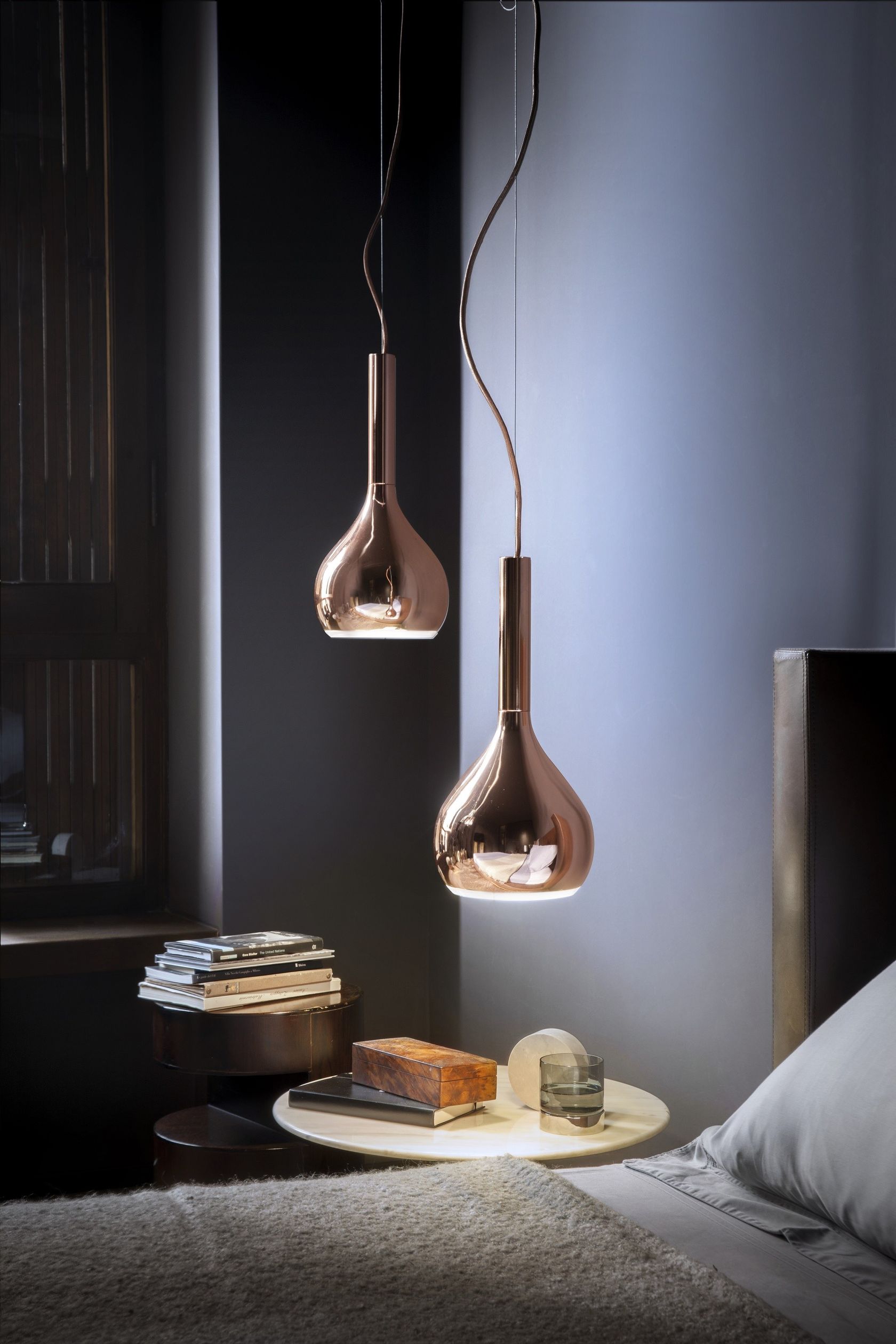 LED direct light aluminium pendant lamp LYS - 434/L By Oluce design ...