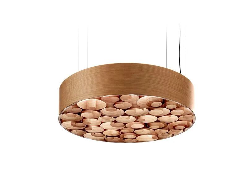 SPIRO Handmade wood veneer pendant lamp By LZF | design Remedios Simón