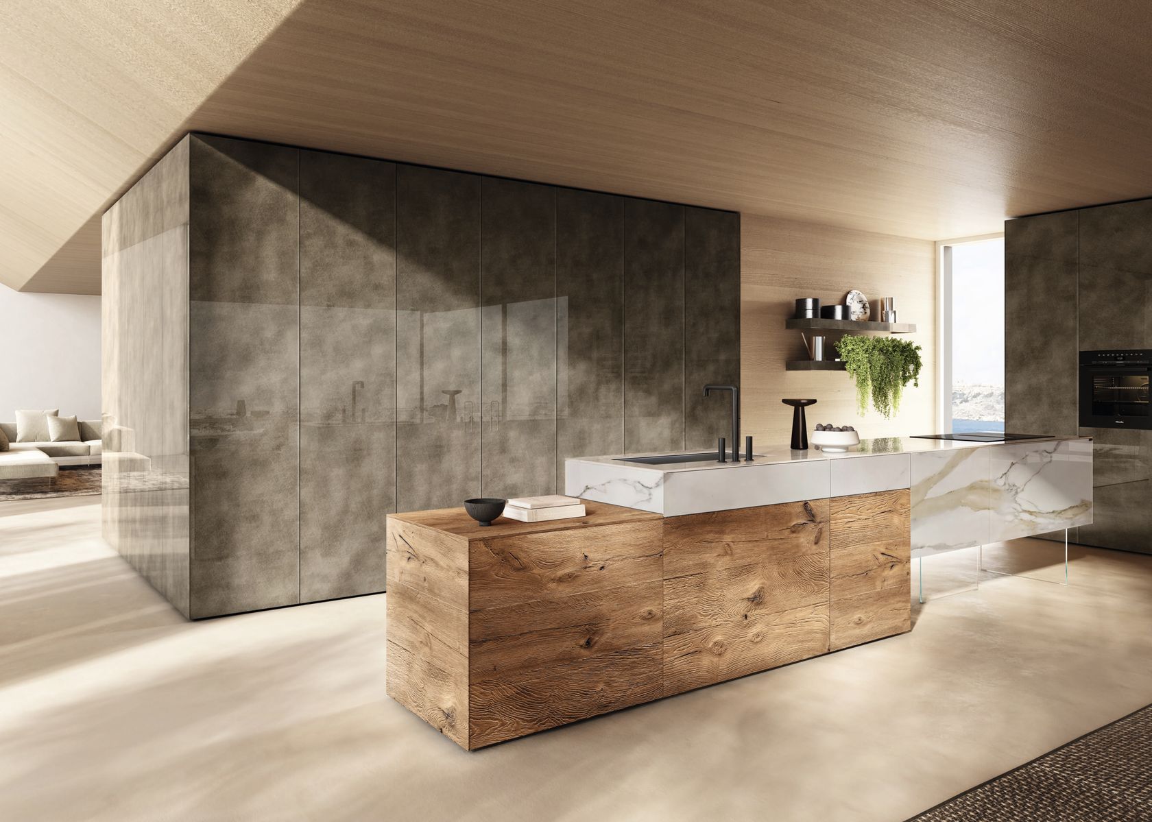 36e8 KITCHEN 2810 Fitted kitchen with island By Lago | design Daniele Lago