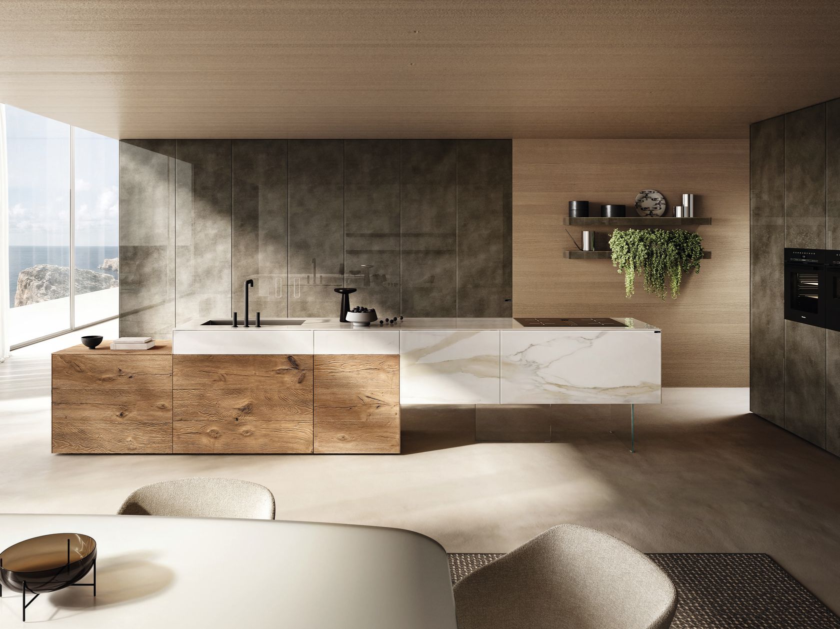 36e8 KITCHEN 2810 Fitted kitchen with island By Lago | design Daniele Lago