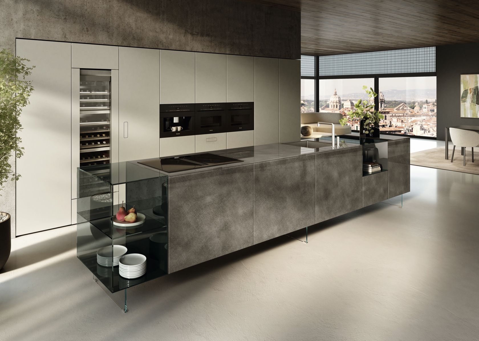 36e8 KITCHEN 2812 Fitted kitchen with island By Lago | design Daniele Lago