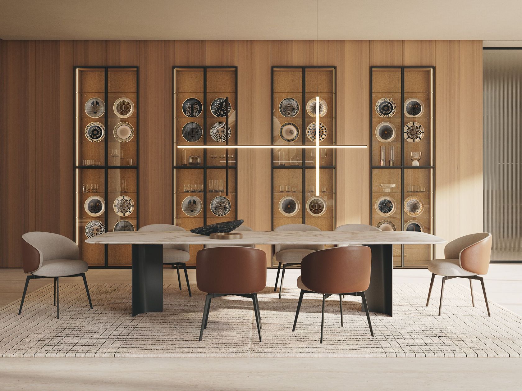 GULLWING Rectangular reconstructed stone table By Lema | design ...