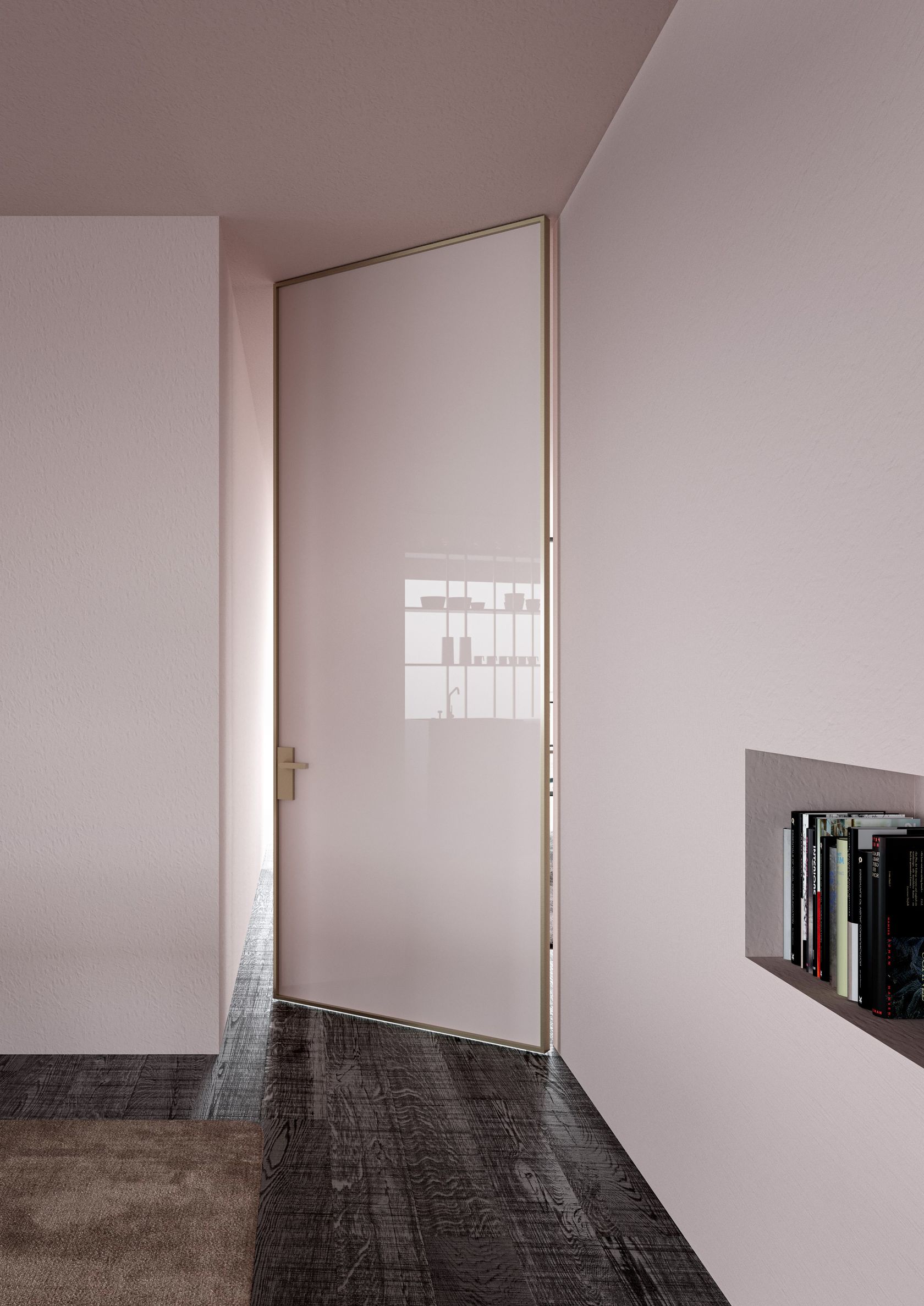 Pivot door Linea Vertical Pivot Door By Linvisibile