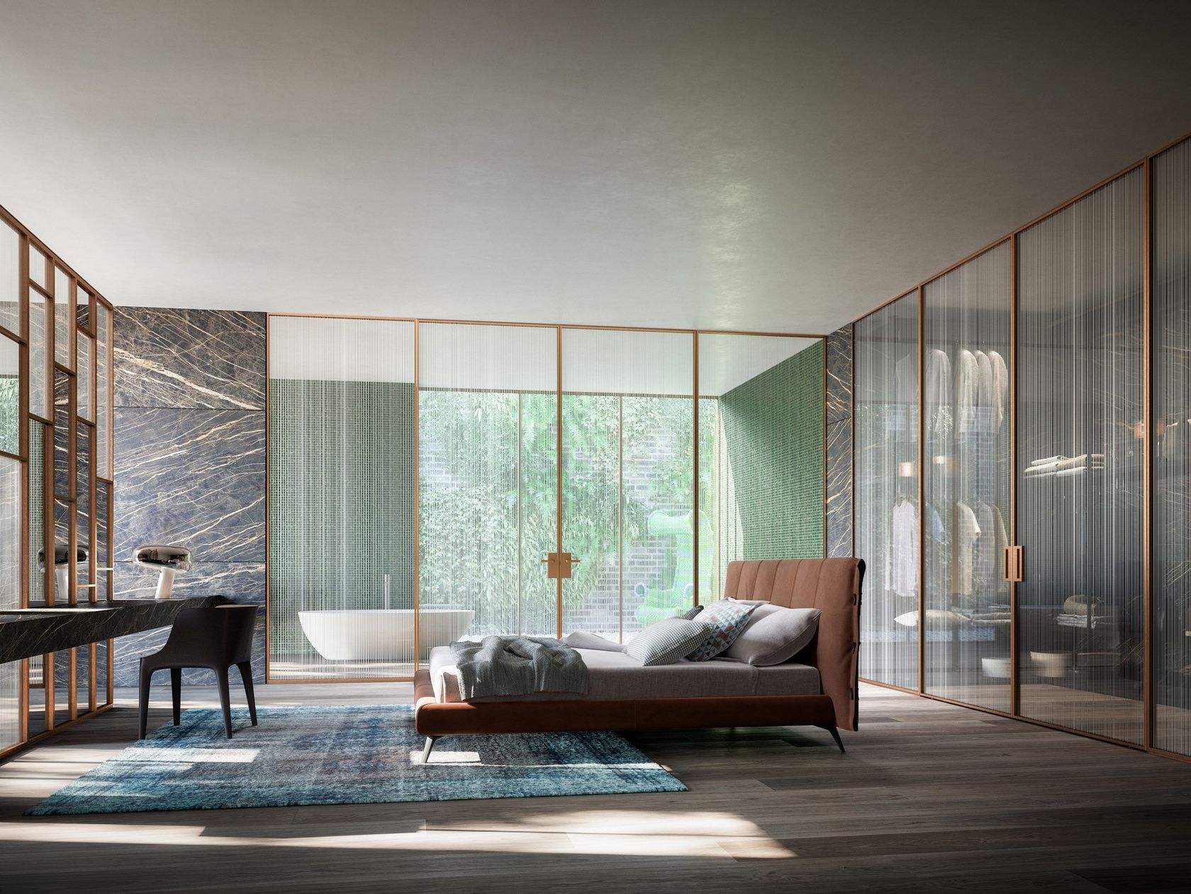 Pivot door Linea Vertical Pivot Door By Linvisibile