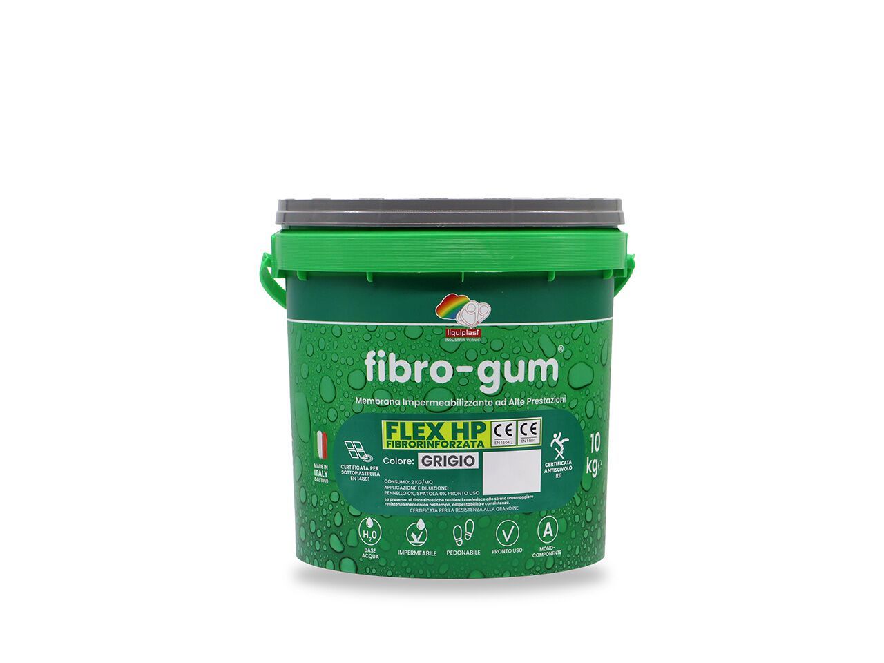 FIBROGUM FLEX HP 101 GRIGIO Liquid waterproofing membrane By Liquiplast