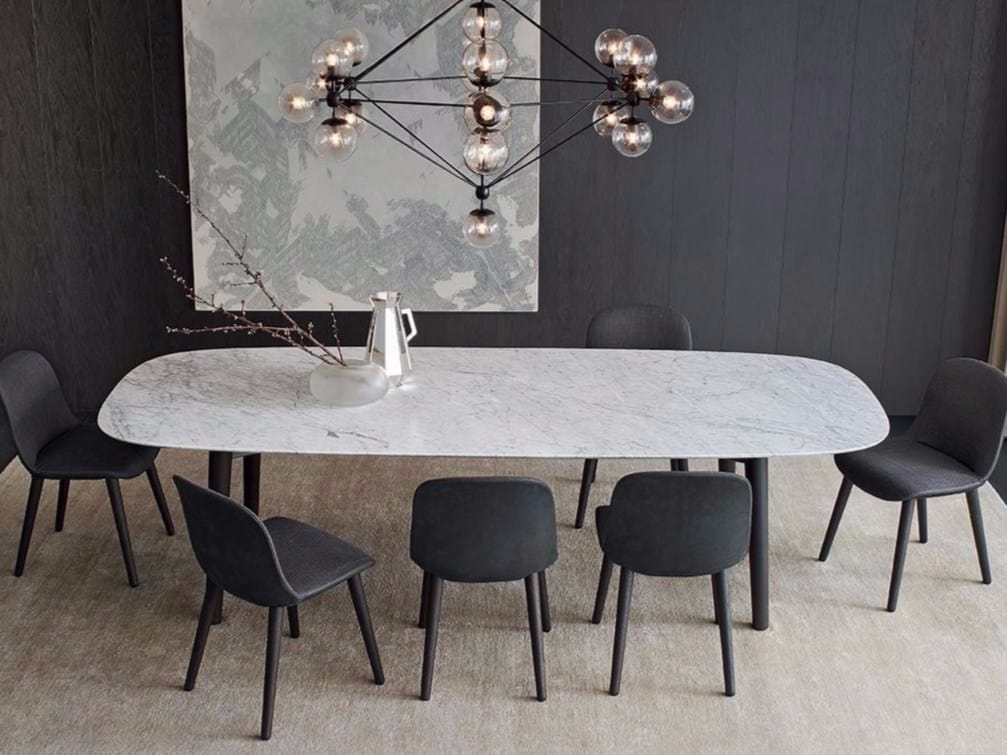Mesa rectangular de mármol MAD DINING TABLE Colección Mad By Poliform ...