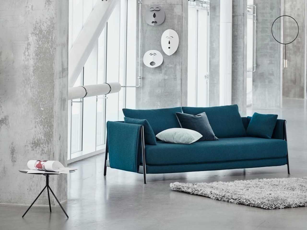 Fabric sofa bed MADISON By SOFTLINE design Müller & Wulff