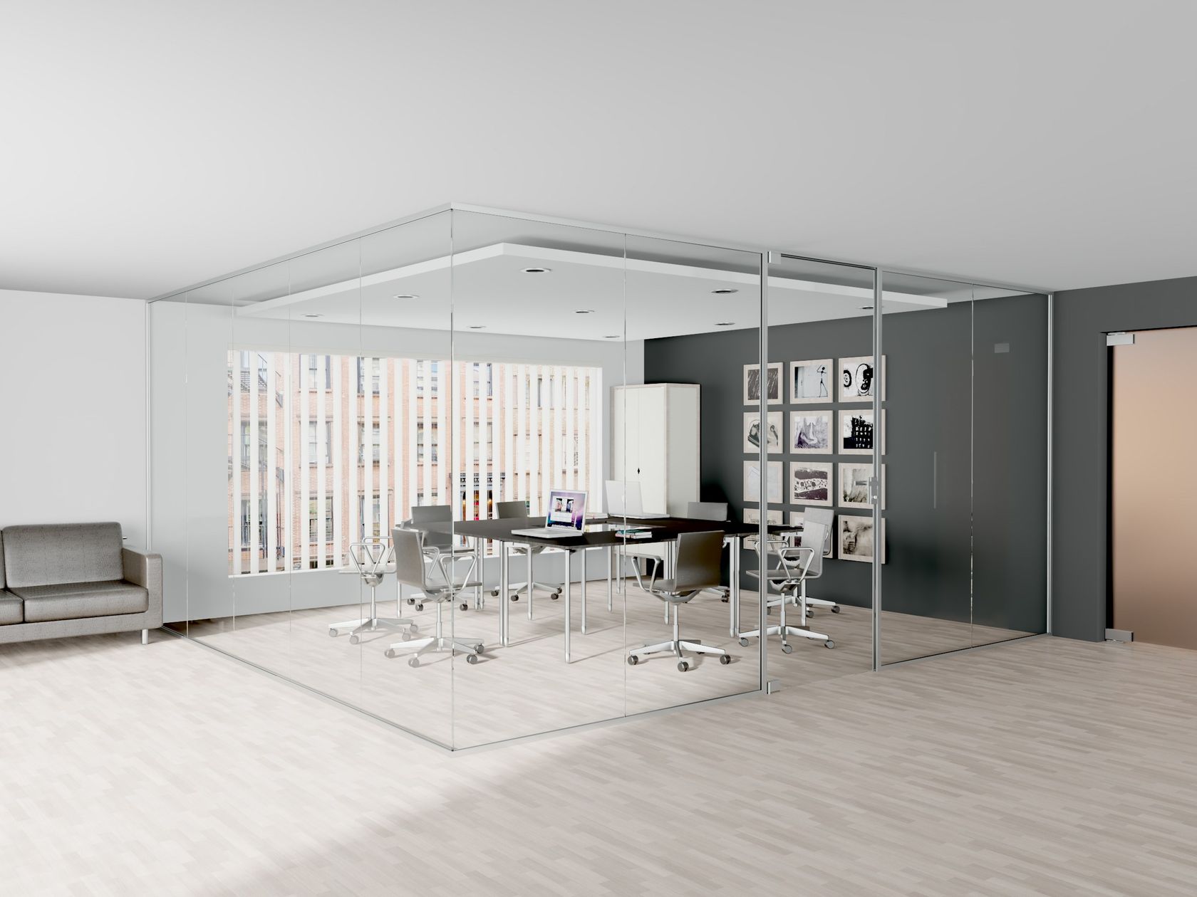 MAGNA PARS Modular system for glass partitions By GH ITALY