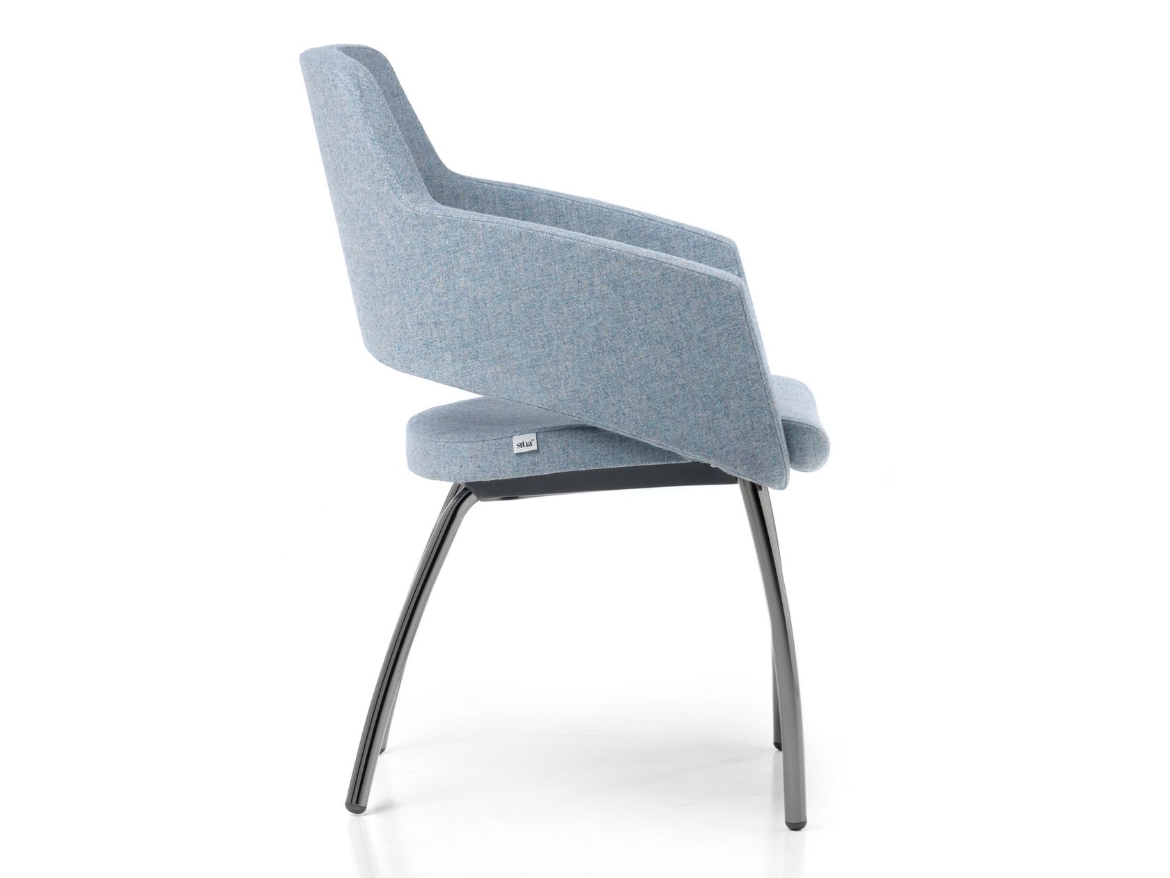 MAJOR Upholstered fabric chair with armrests By SITIA | design Fiorenzo ...