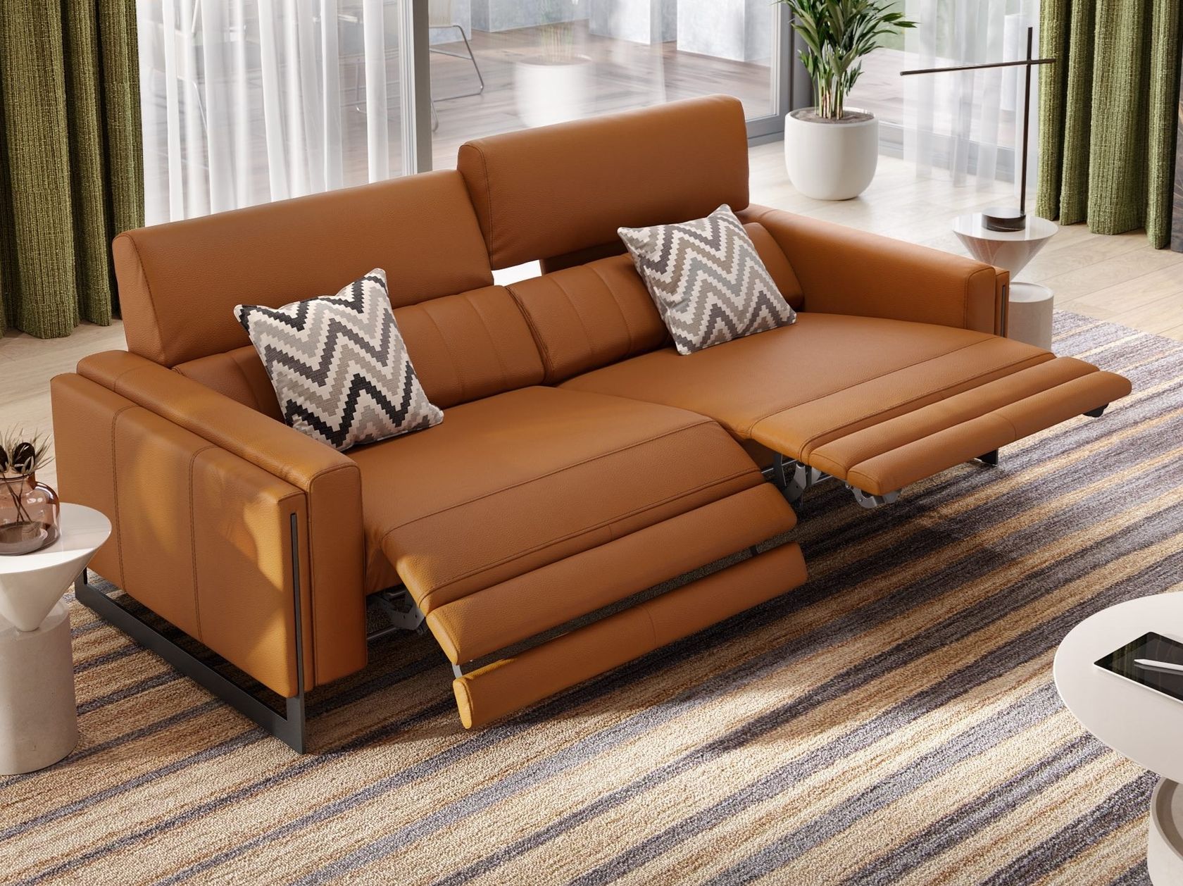 MARA 3 seater leather sofa By Sofanella