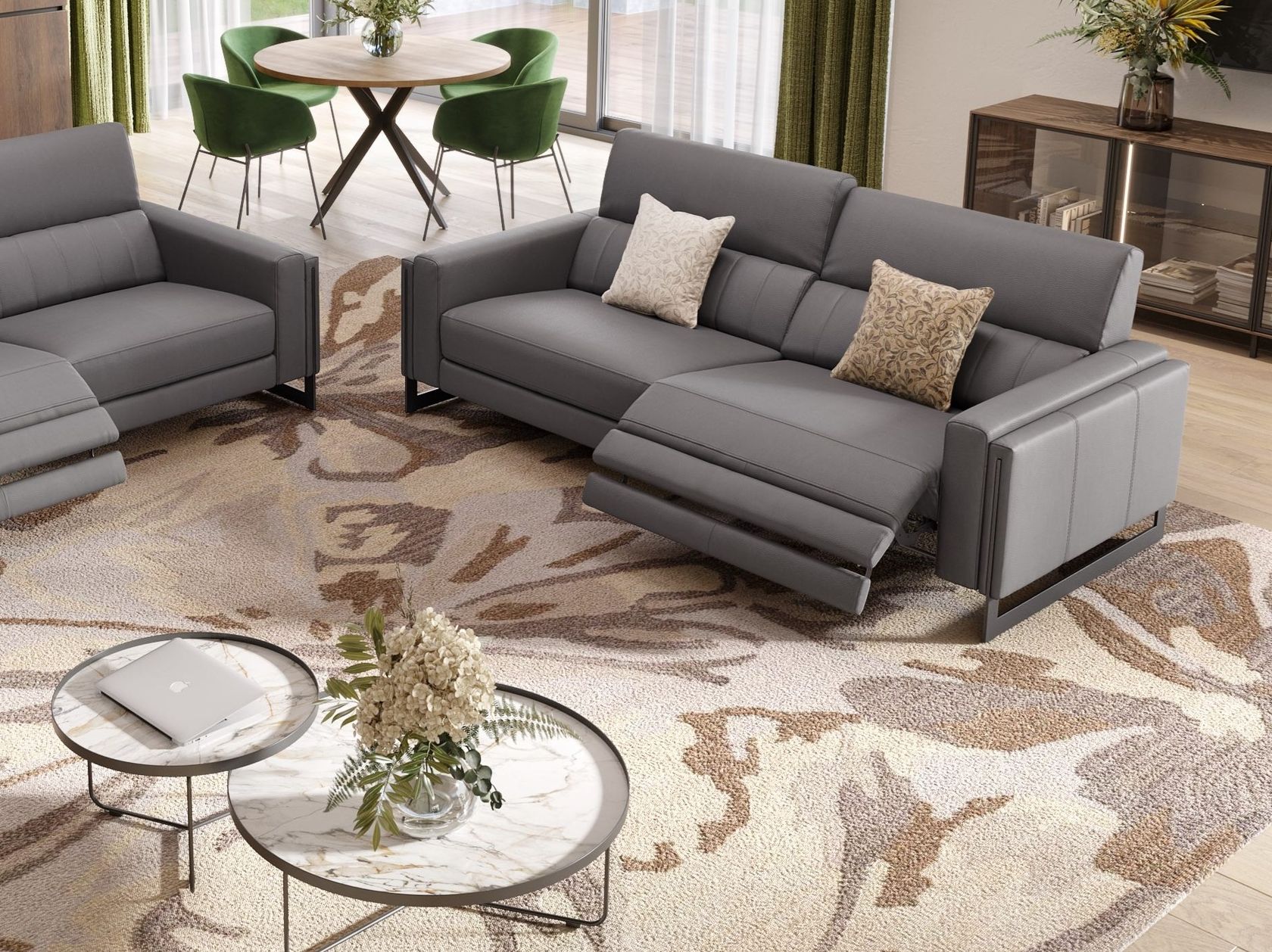 MARA 3 seater leather sofa By Sofanella