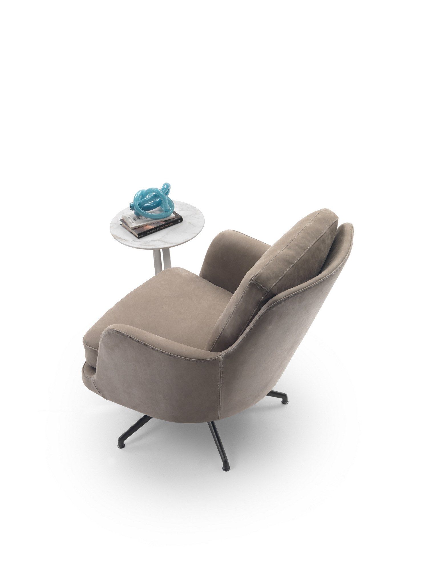 MARLEY Swivel fabric armchair with armrests By Flexform | design ...