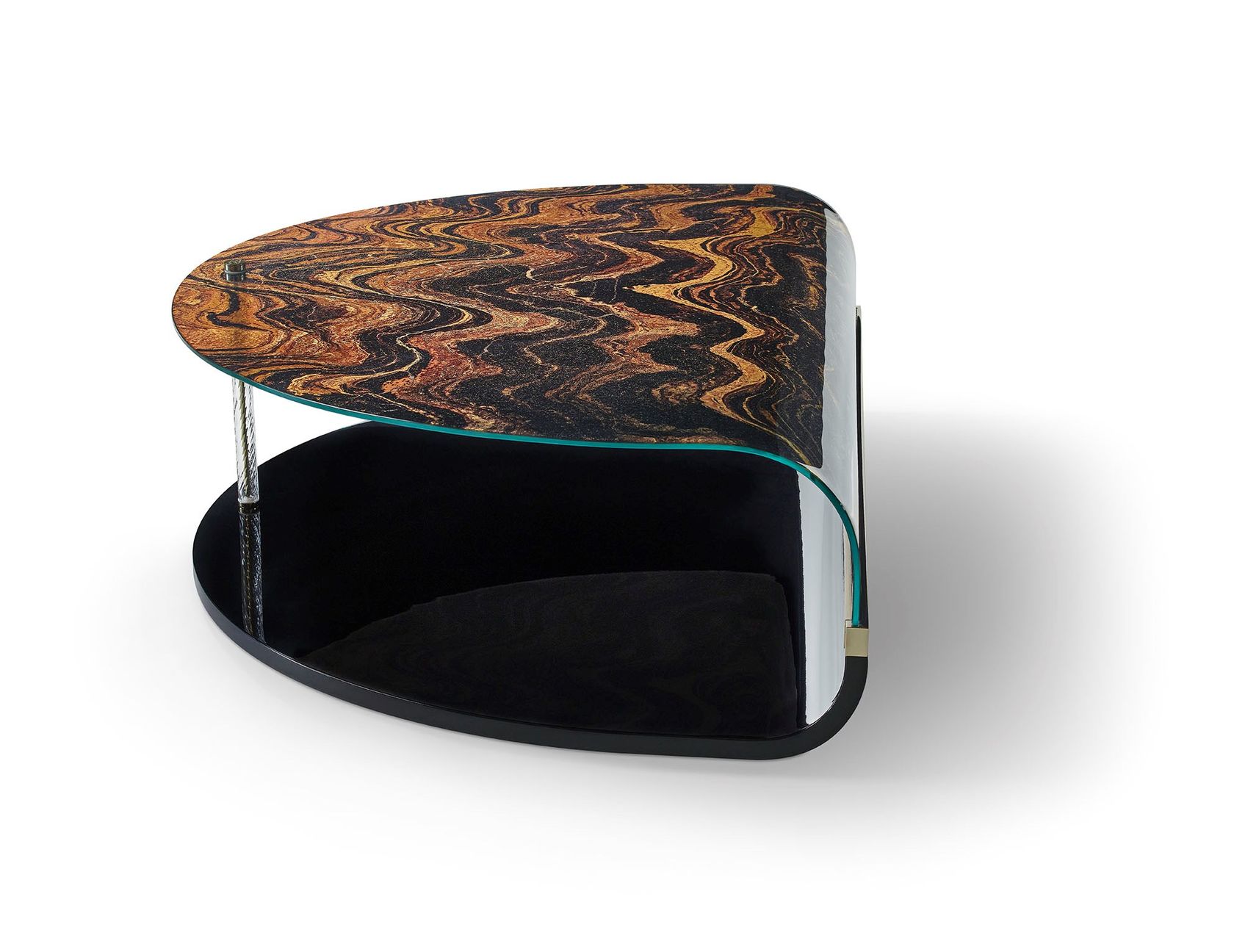 MARS Wood and glass coffee table By Sicis | design Massimiliano Raggi
