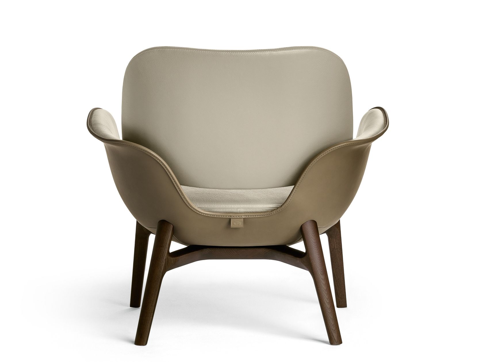 MARTHA Upholstered leather armchair with armrests By Poltrona Frau ...