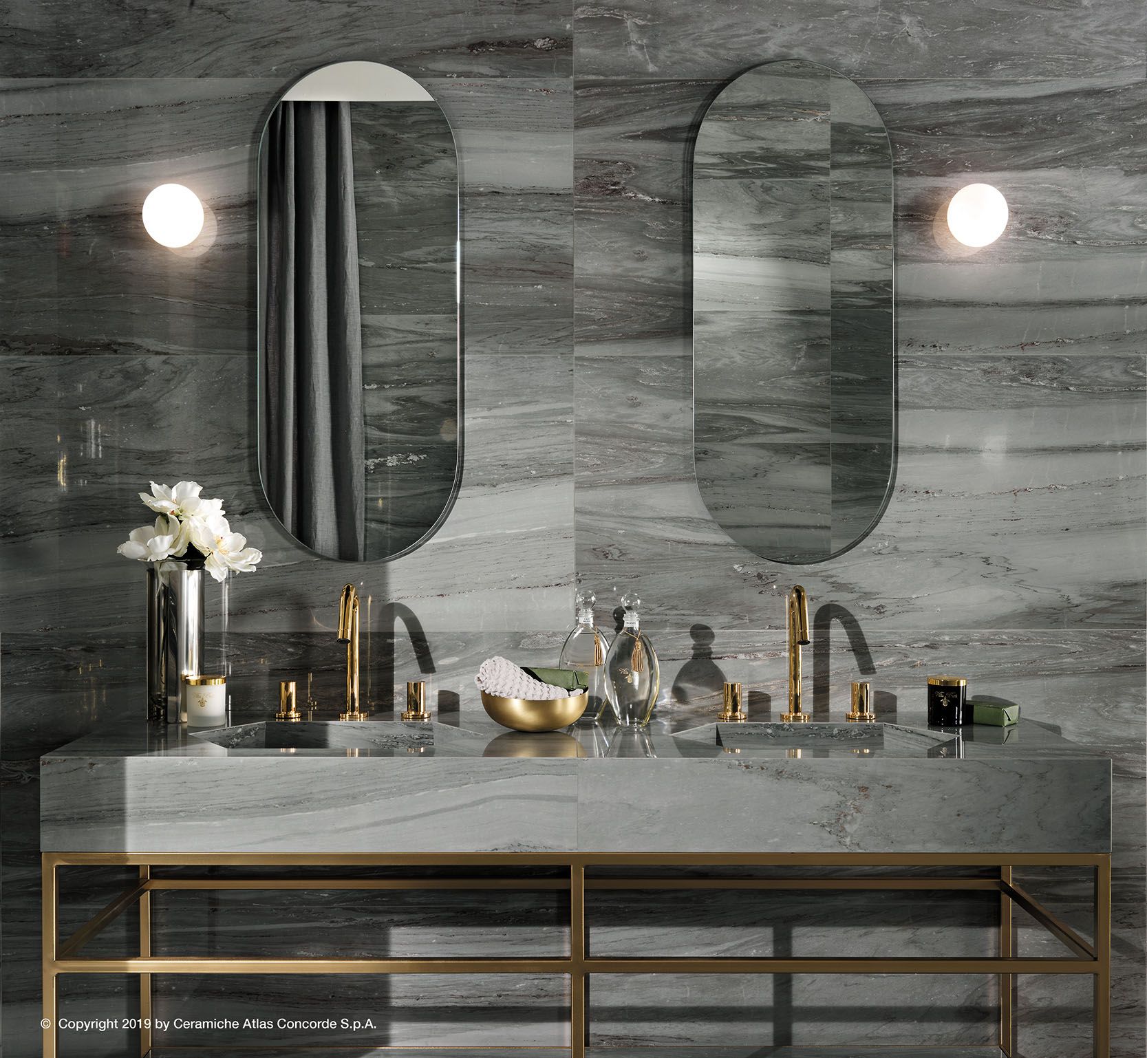 MARVEL DREAM White-paste wall tiles with marble effect By Atlas Concorde