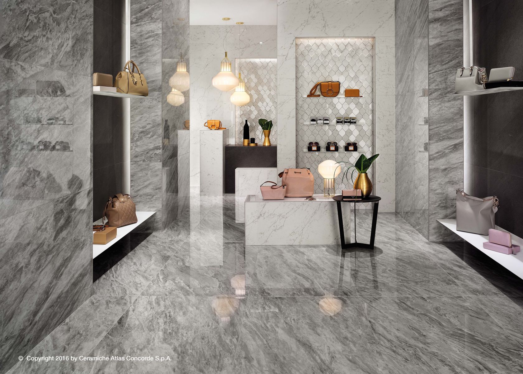 MARVEL STONE FLOOR | Flooring with marble effect White-paste flooring ...