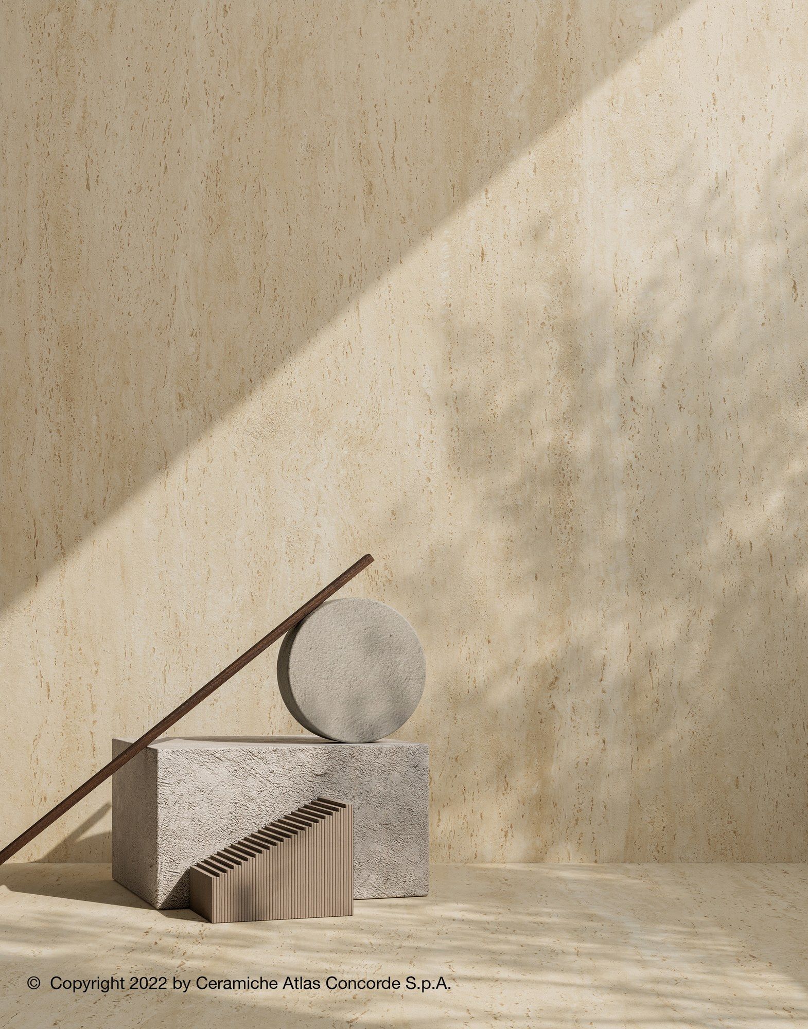 MARVEL TRAVERTINE Wall/floor tiles with marble effect By Atlas Concorde