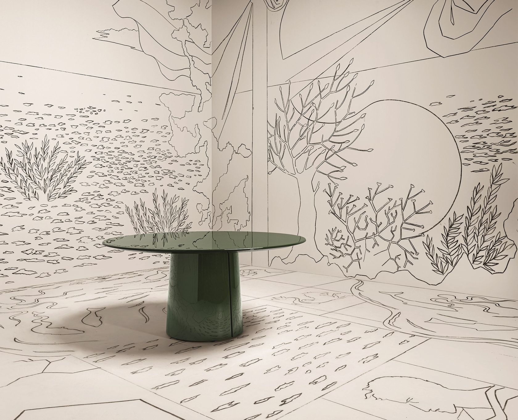 MATEO Round wooden table By Molteni & C. | design Vincent Van Duysen