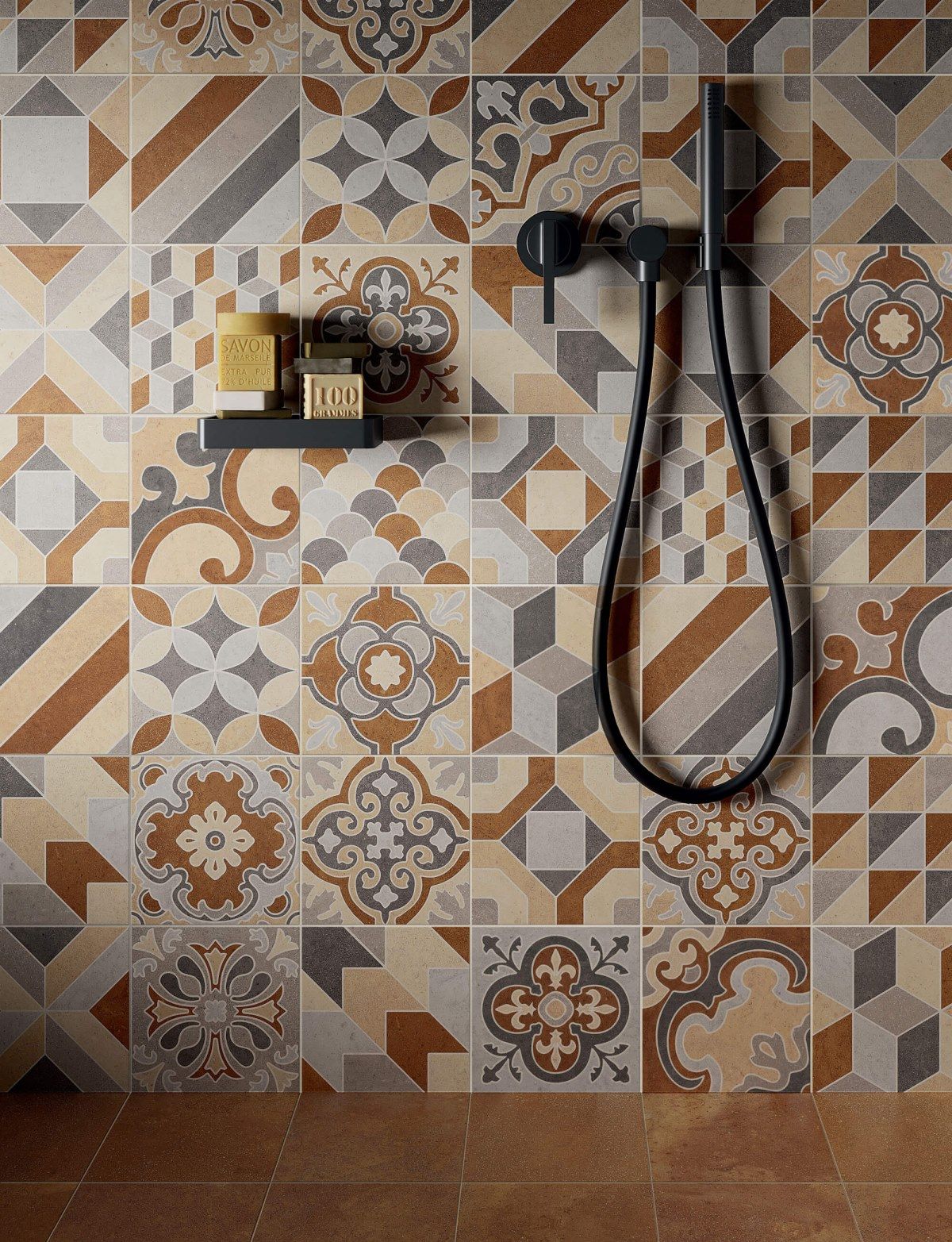 Porcelain stoneware wall/floor tiles with concrete effect MATERICA By ...