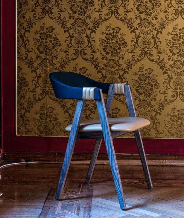 MATHILDA Stackable wooden chair with armrests By Moroso | design ...