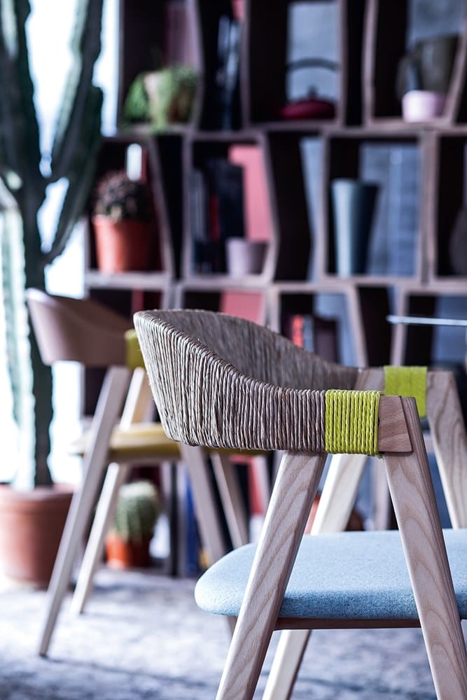 MATHILDA Stackable wooden chair with armrests By Moroso | design ...