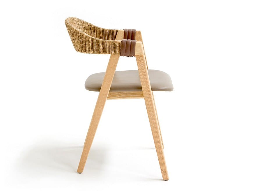 MATHILDA Stackable wooden chair with armrests By Moroso | design ...