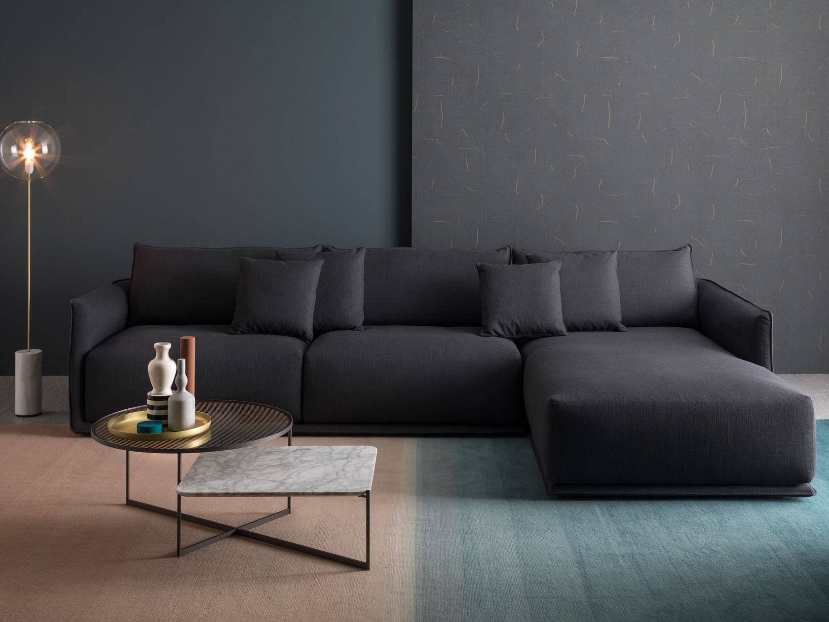 MAX Modular sofa with chaise longue By SP01 | design Metrica