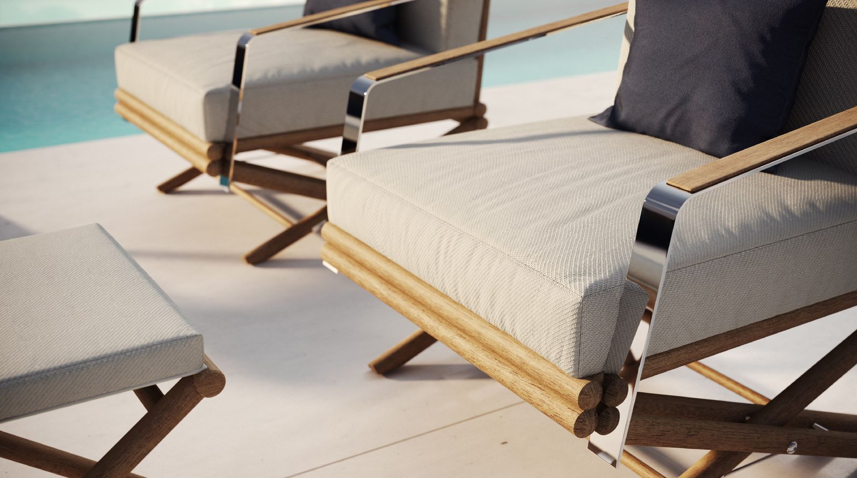 MAXIM Batyline® garden armchair with armrests By Braid | design Carlo ...