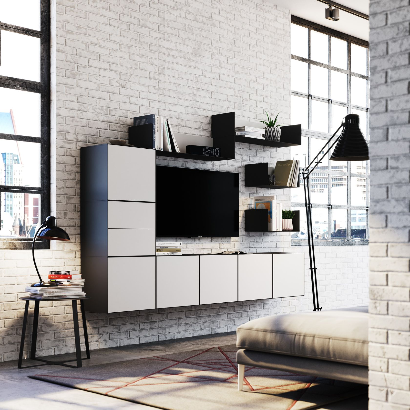 Wall-mounted modular bookcase MBOX By Steelbox by Metalway design ...