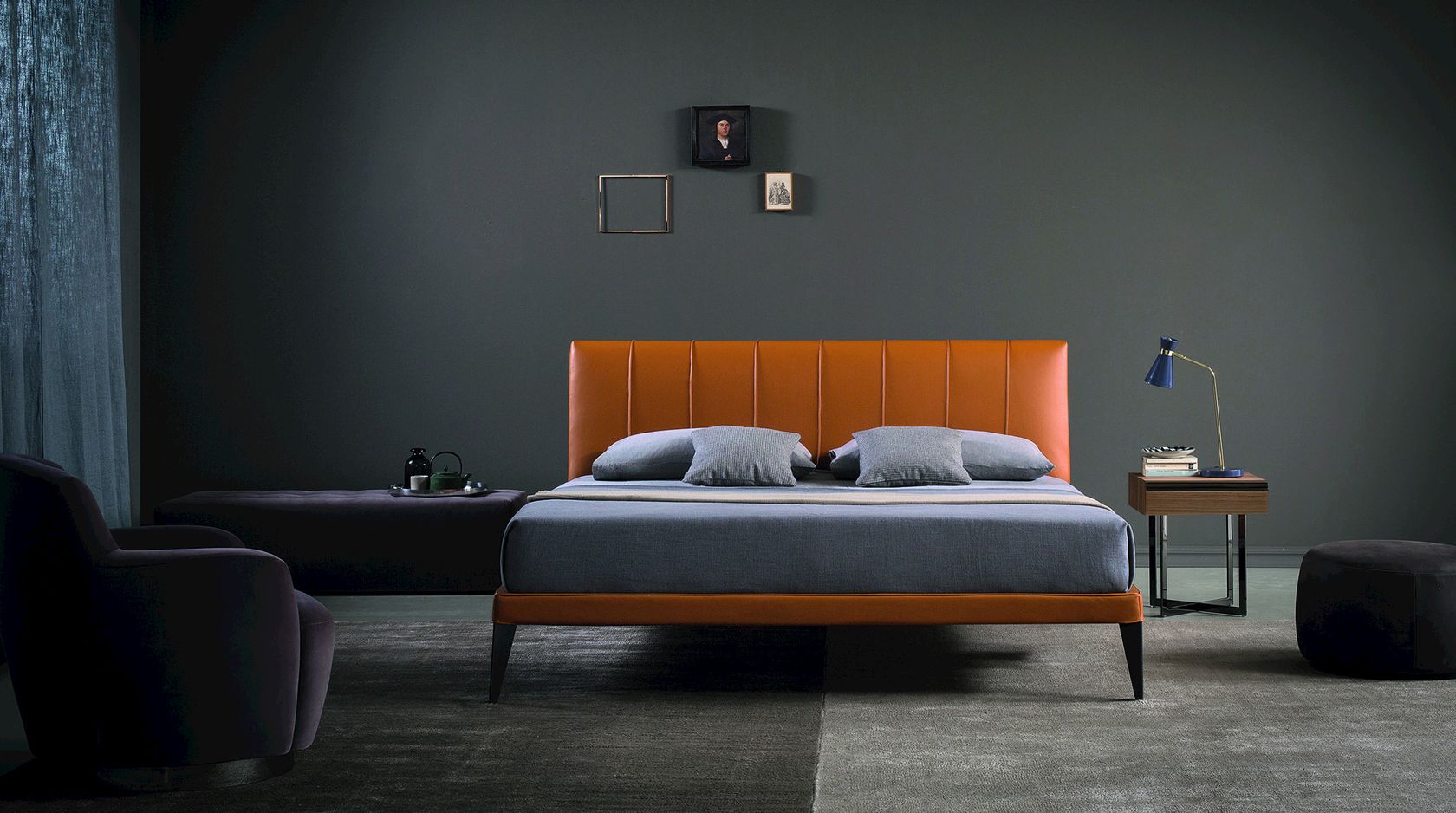 MEGAN | Leather bed Upholstered leather double bed By Bodema | design ...