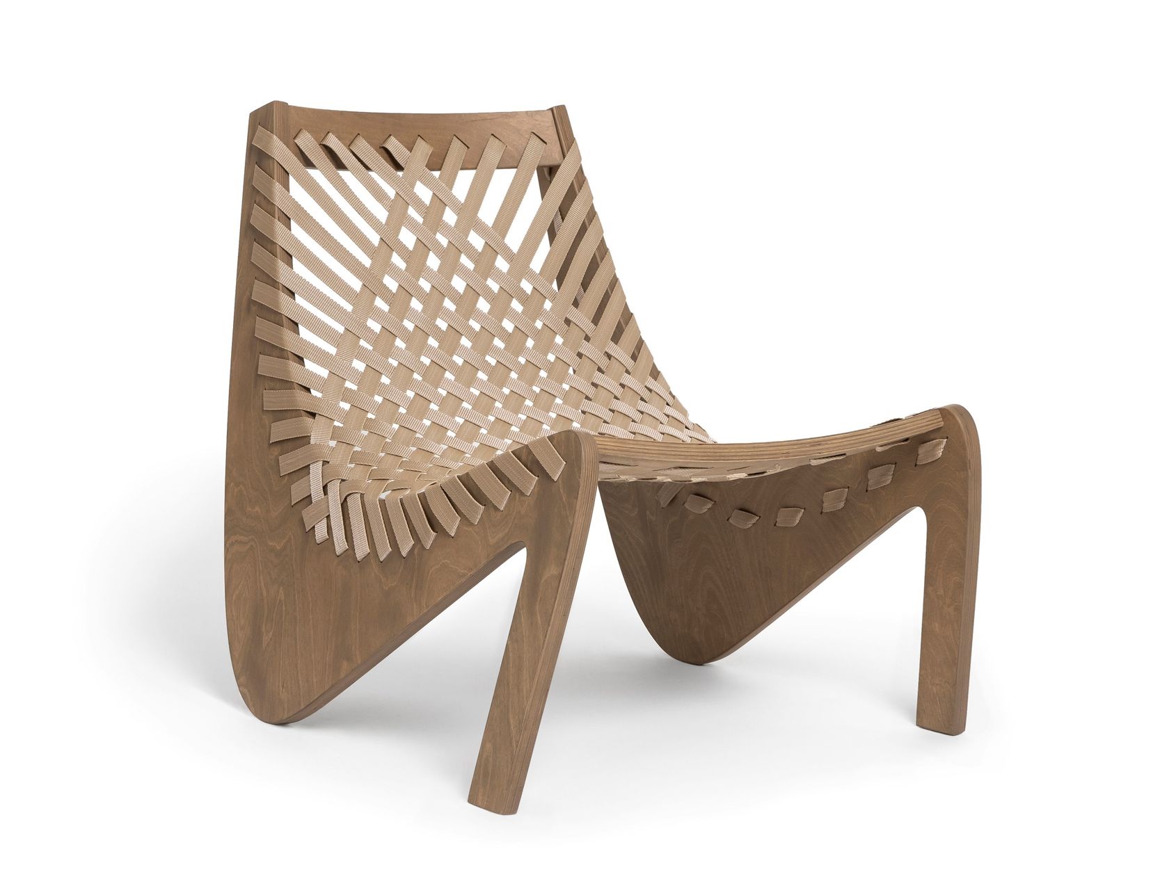 MELON BEIGE - BLACK WOOD Low lounge chair By Aggy | design Agota Rimsaite