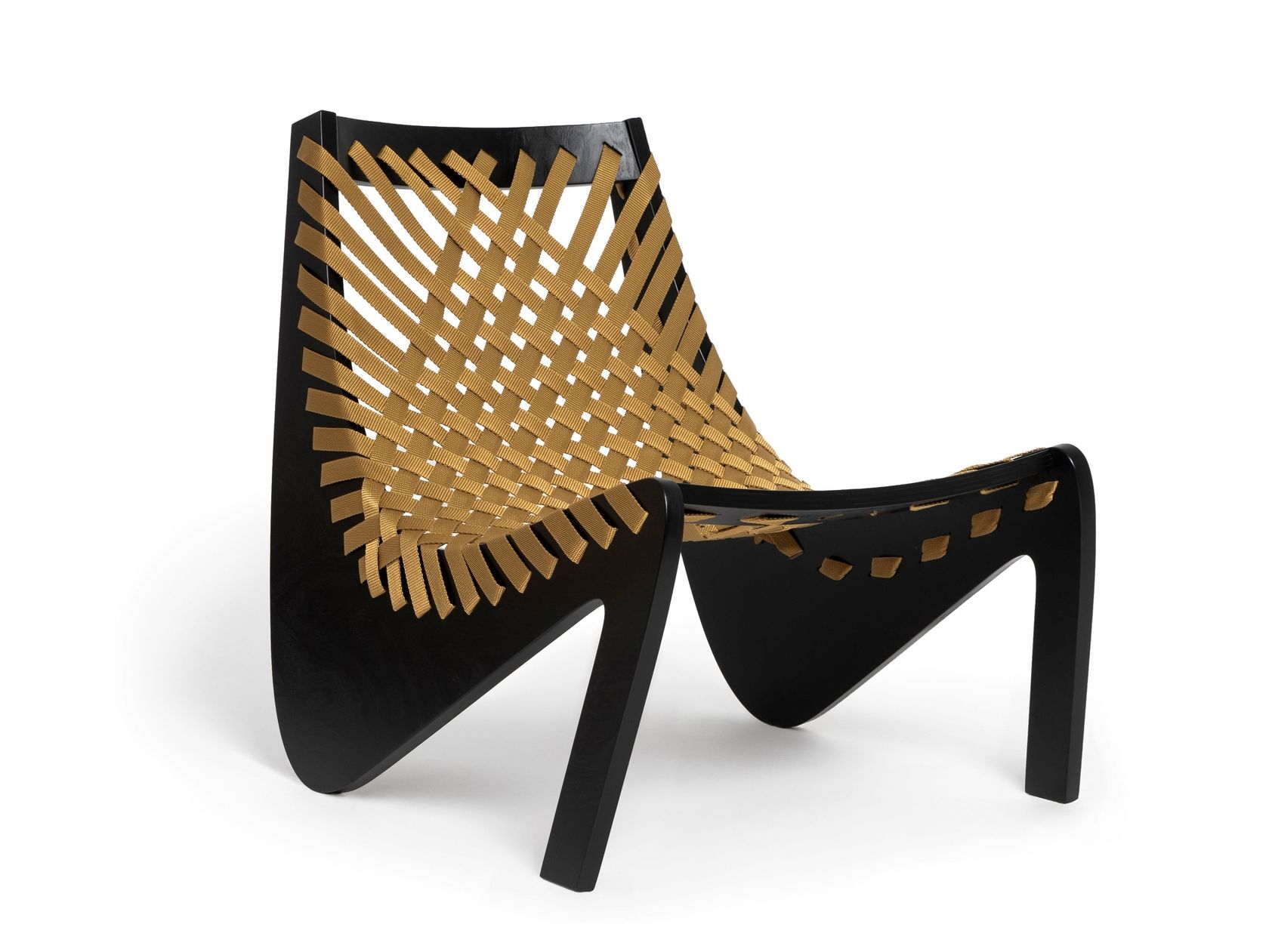 MELON BEIGE - BLACK WOOD Low lounge chair By Aggy | design Agota Rimsaite